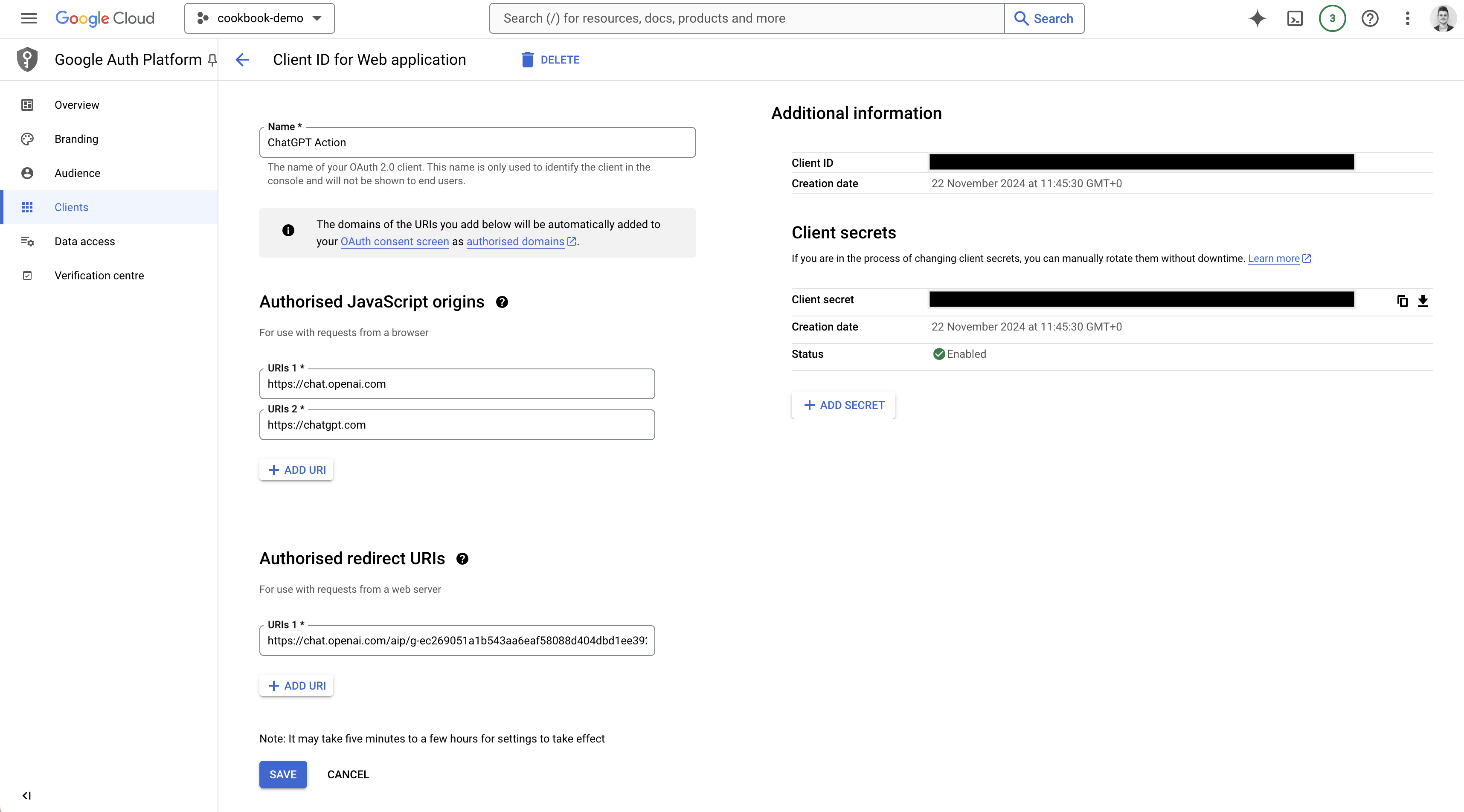 GPT Actions library - Google Calendar