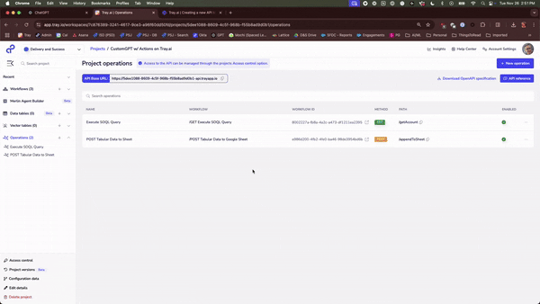 GPT Actions library - Tray.ai APIM