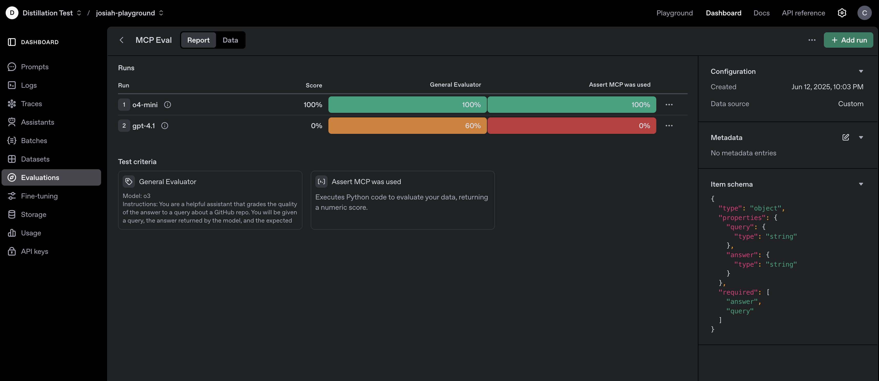 Evals API Use-case - MCP Evaluation