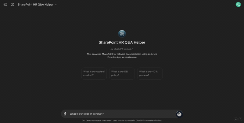 GPT Actions library - Sharepoint (Return Text)