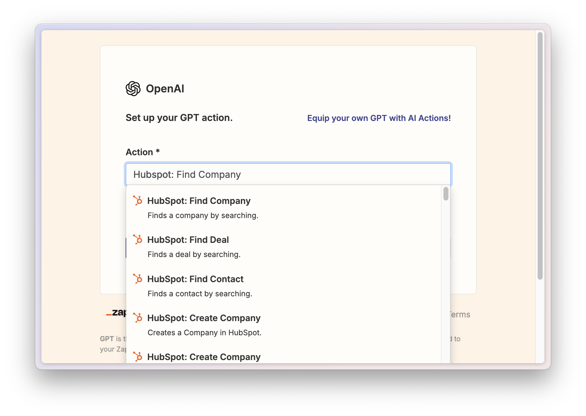 GPT Actions library - Zapier