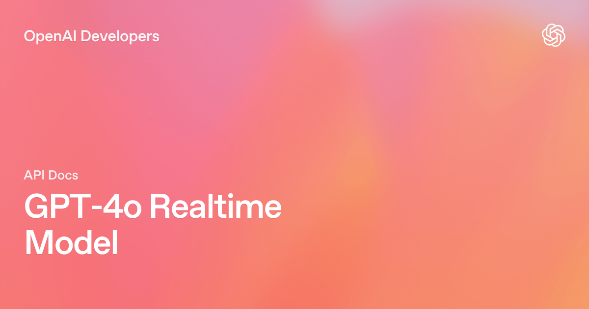 GPT-4o Realtime Model | OpenAI API